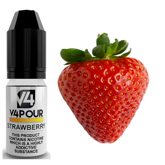 Strawberry 10ml - V4POUR / Bake n Vape - TJ's E-Cigarettes